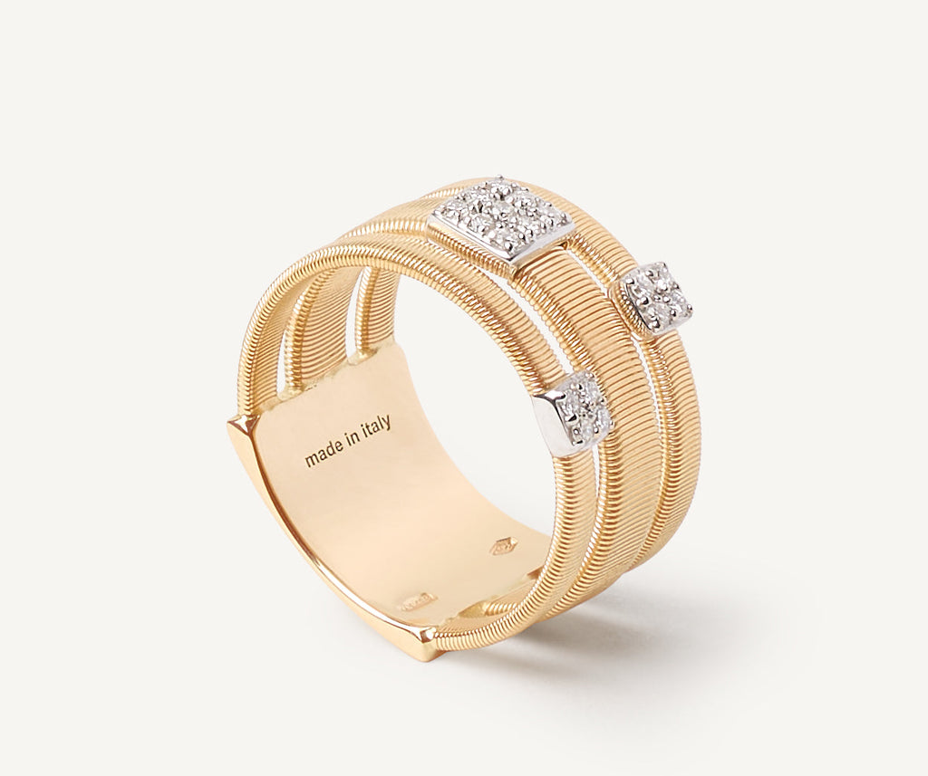 Three-band diamond pavé ring – Marco Bicego WW
